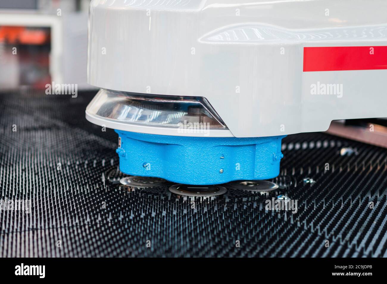 Automated precision cutting metalwork machine Stock Photo - Alamy