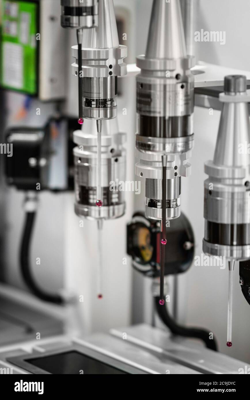 Optical probing systems for industrial CNC machine tools Stock Photo ...