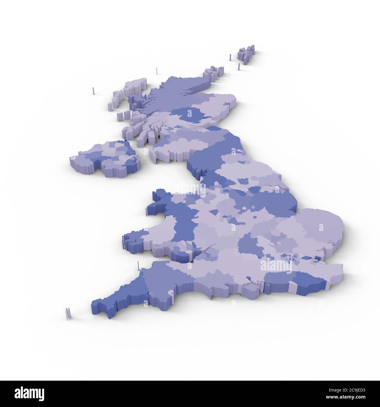 3d map illustration scotland england hi-res stock photography and ...