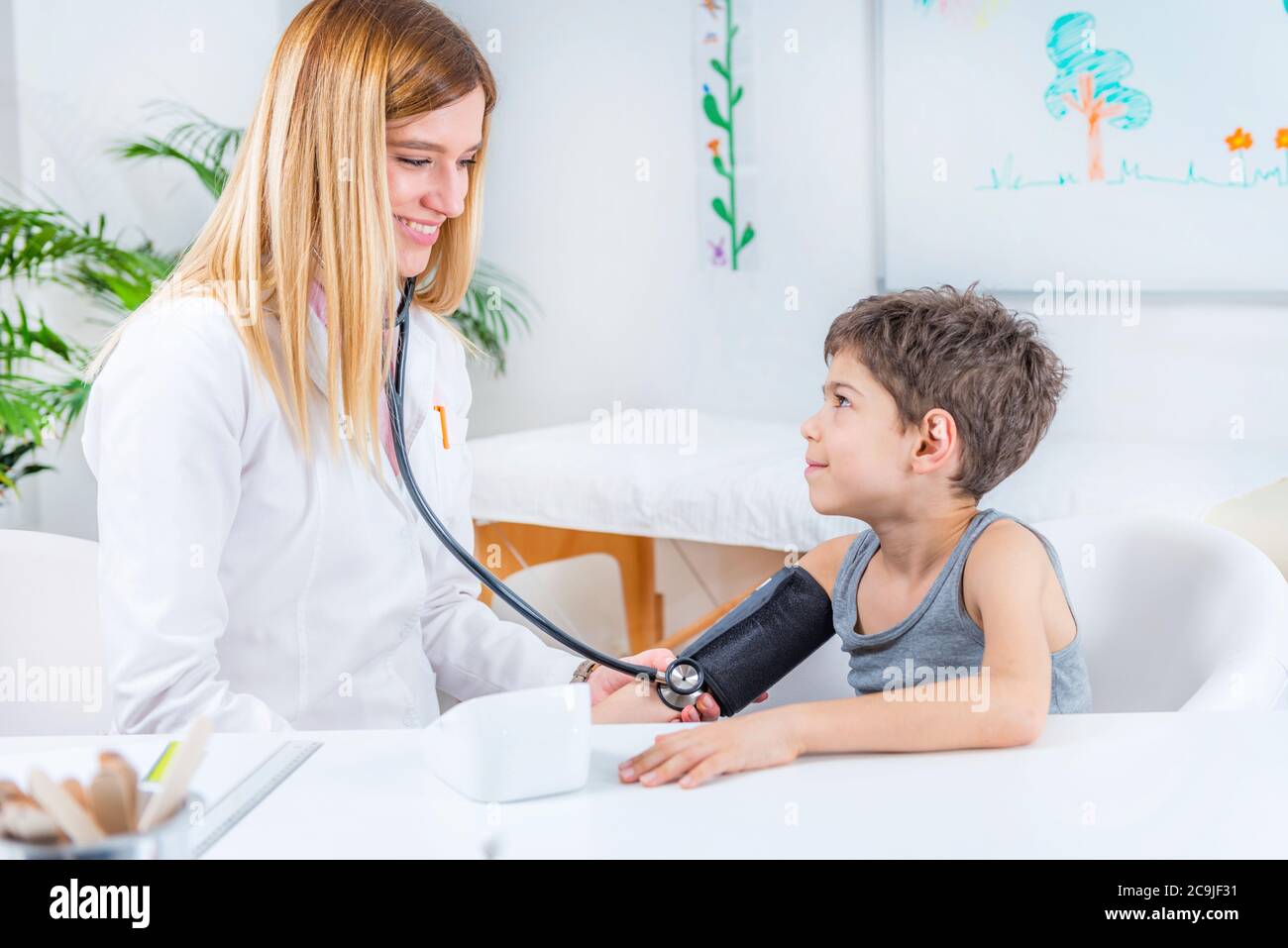 Blood pressure check child hi-res stock photography and images - Alamy