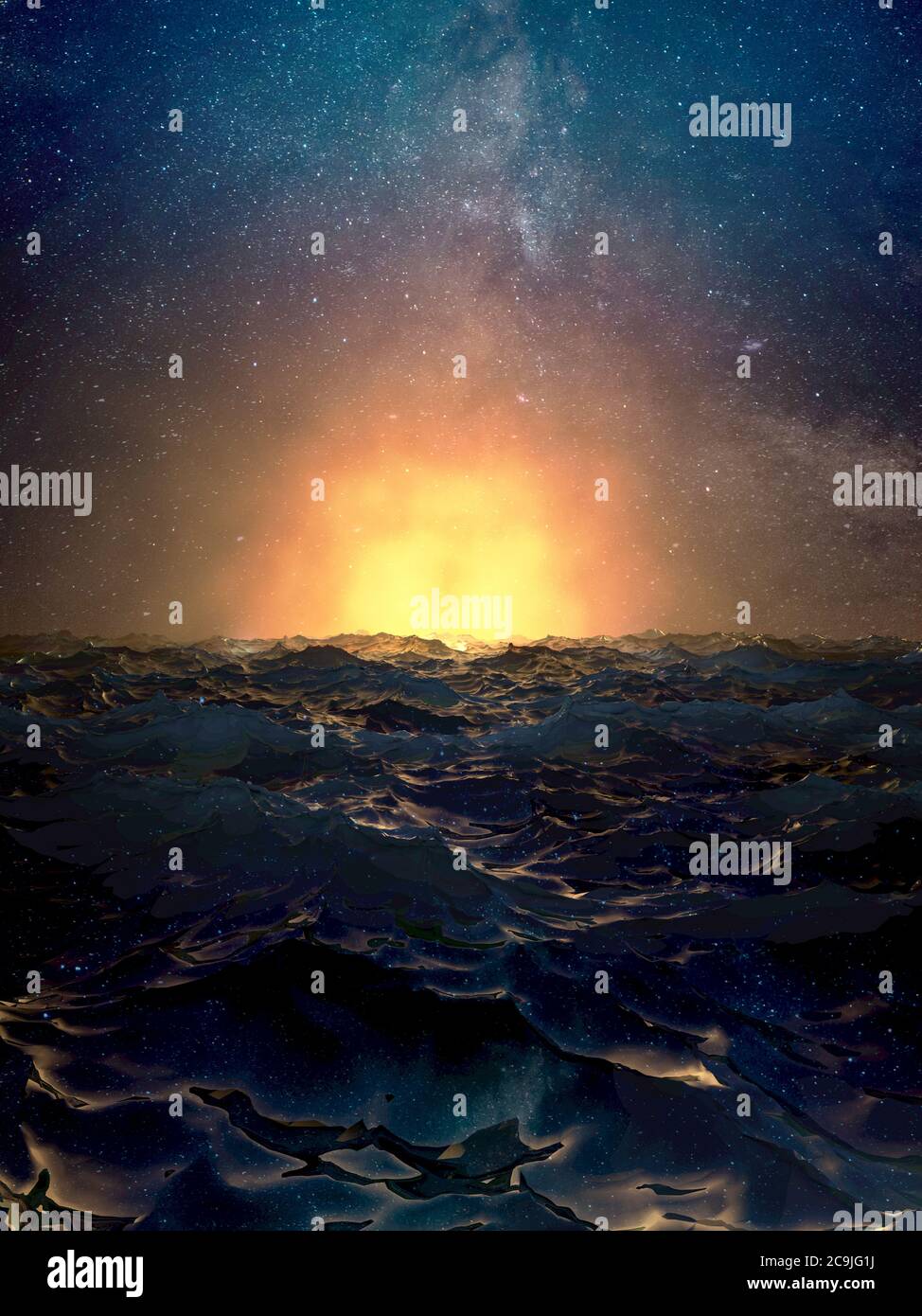 Ocean illustration hi-res stock photography and images - Alamy