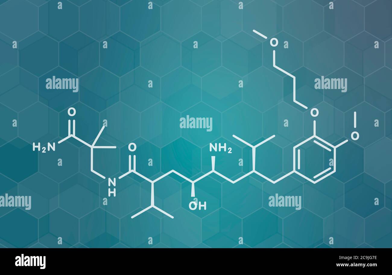 Aliskiren hypertension or high blood pressure drug (renin inhibitor ...