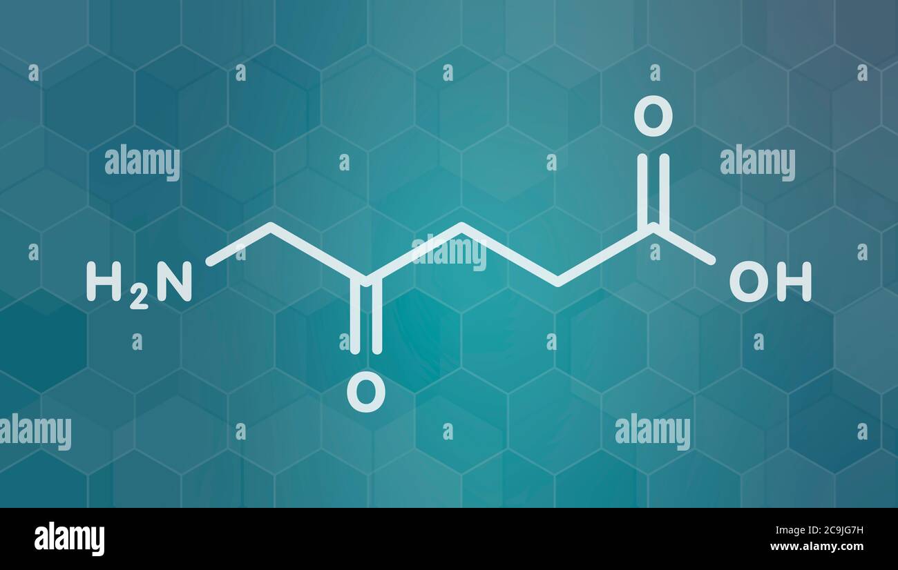 d-aminolevulinic acid (ALA) drug molecule. Used in diagnosis and ...
