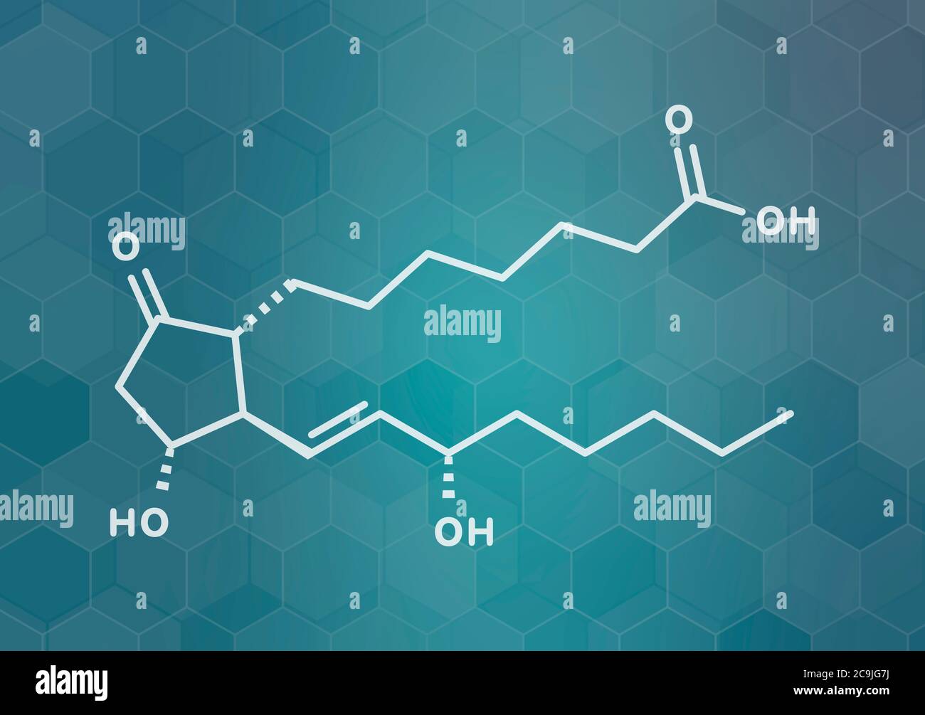 Alprostadil (prostaglandin E1) erectile dysfunction drug molecule ...
