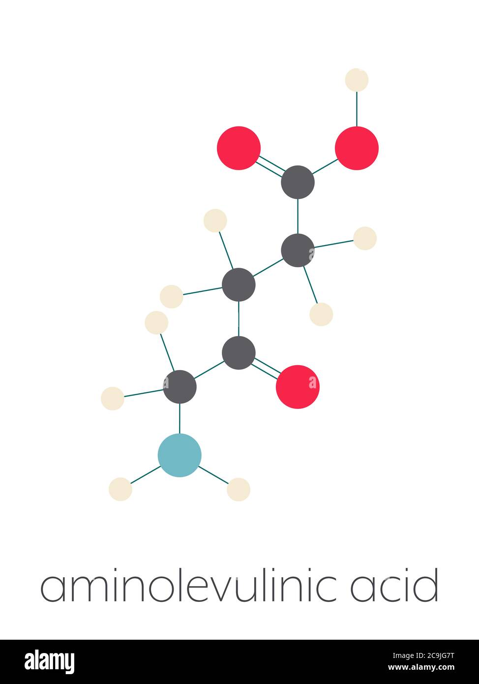 d-aminolevulinic acid (ALA) drug molecule. Used in diagnosis and ...
