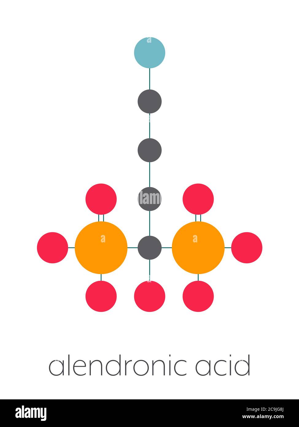 Alendronic acid (alendronate, bisphosphonate class) osteoporosis drug ...