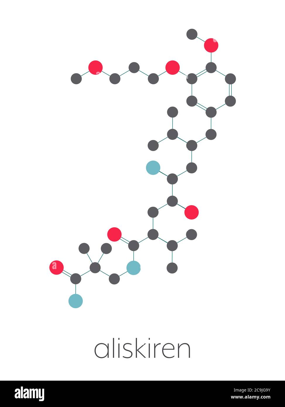 Aliskiren hypertension or high blood pressure drug (renin inhibitor ...