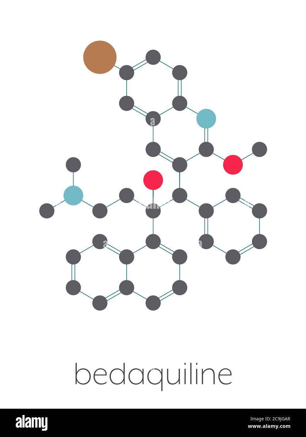 Bedaquiline tuberculosis drug. Diarylquinoline antibacterial used in ...