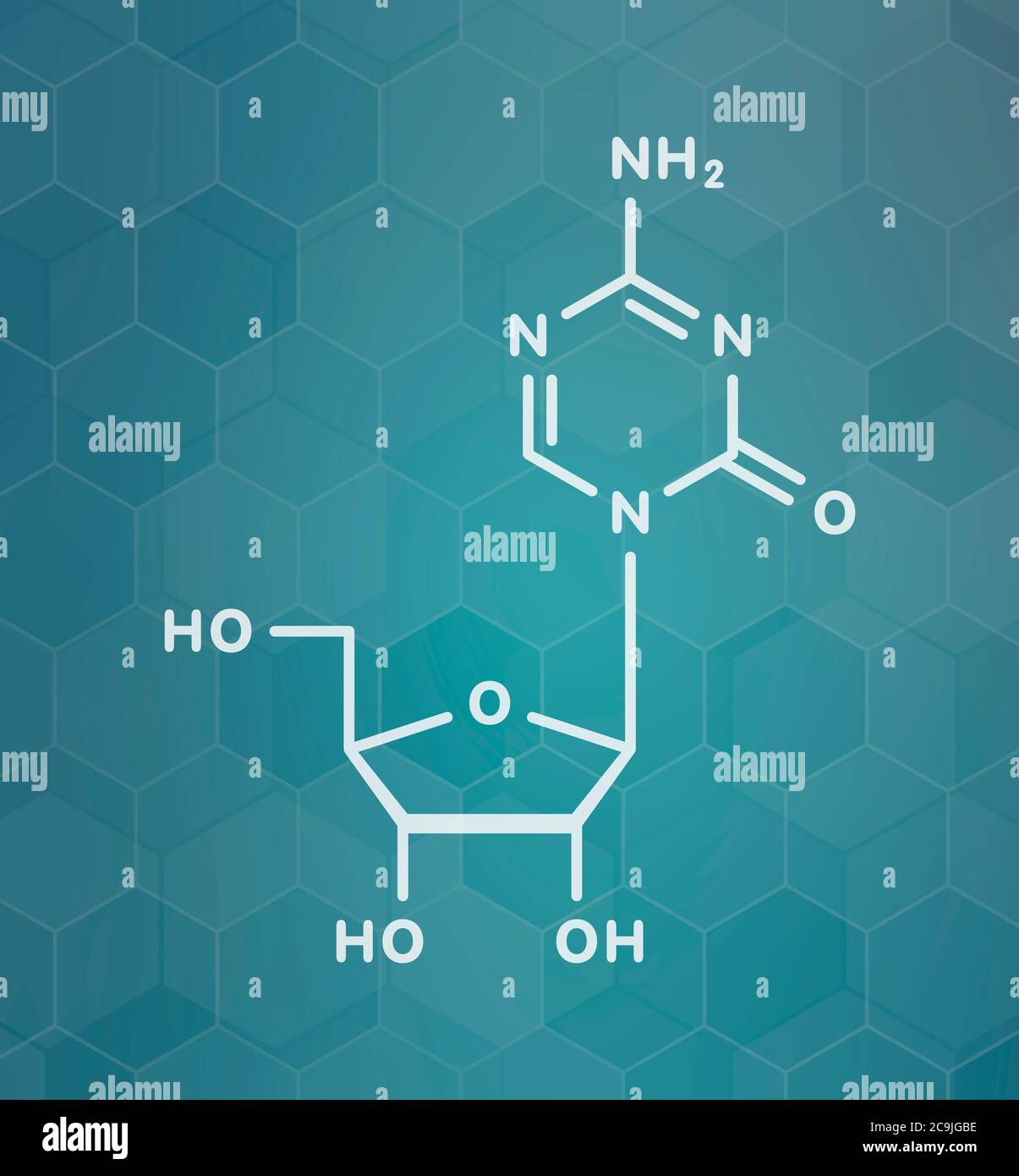Azacitidine (5-azacytidine) myelodysplastic syndrome drug molecule ...