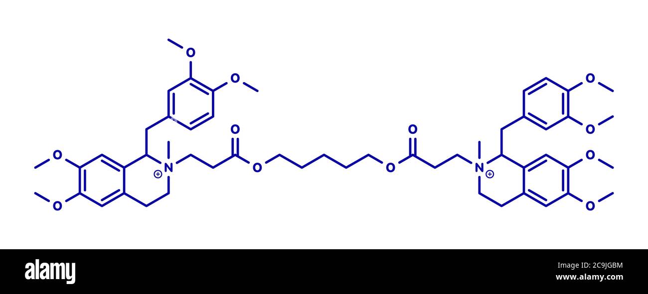 Atracurium skeletal muscle relaxant drug. Used as adjuvant in ...