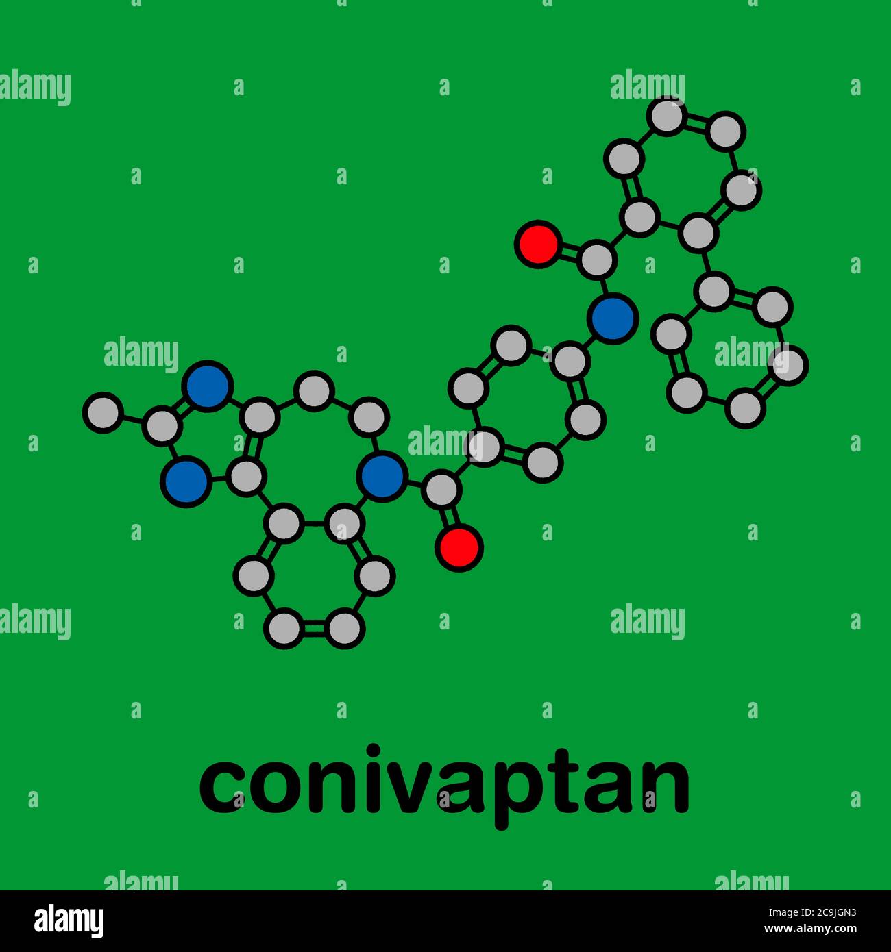 Conivaptan hyponatremia drug molecule. Inhibitor of vasopressin ...