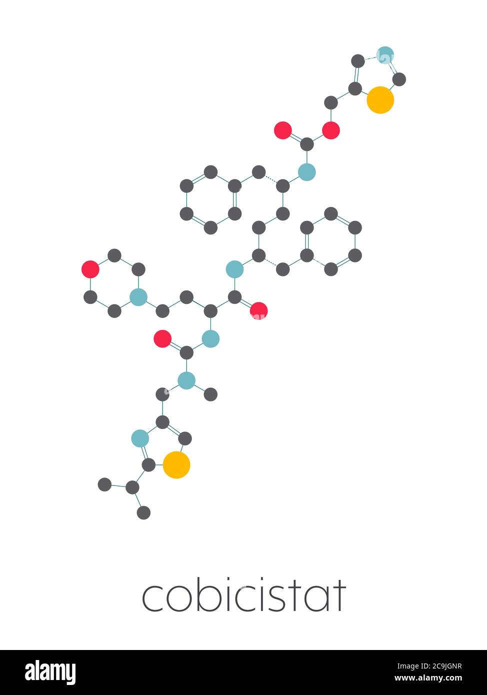 Cobicistat cytochrome P450 inhibiting drug molecule. Increases exposure ...
