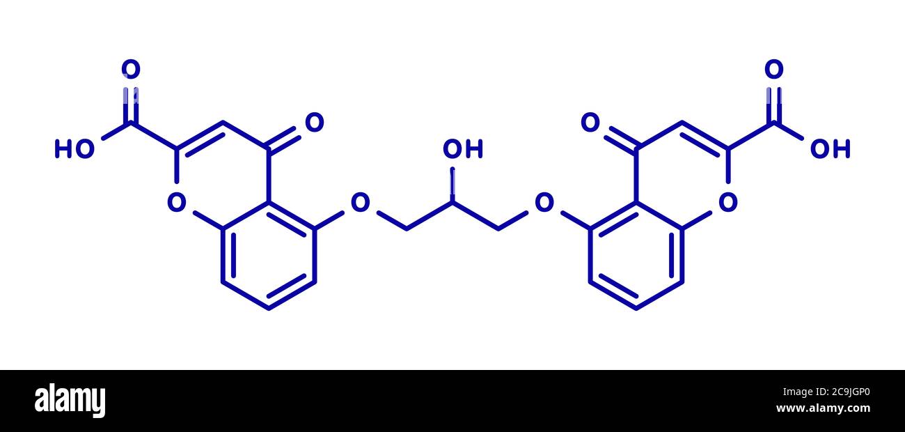 Cromoglicic acid (cromolyn, cromoglycate) asthma and allergy drug ...