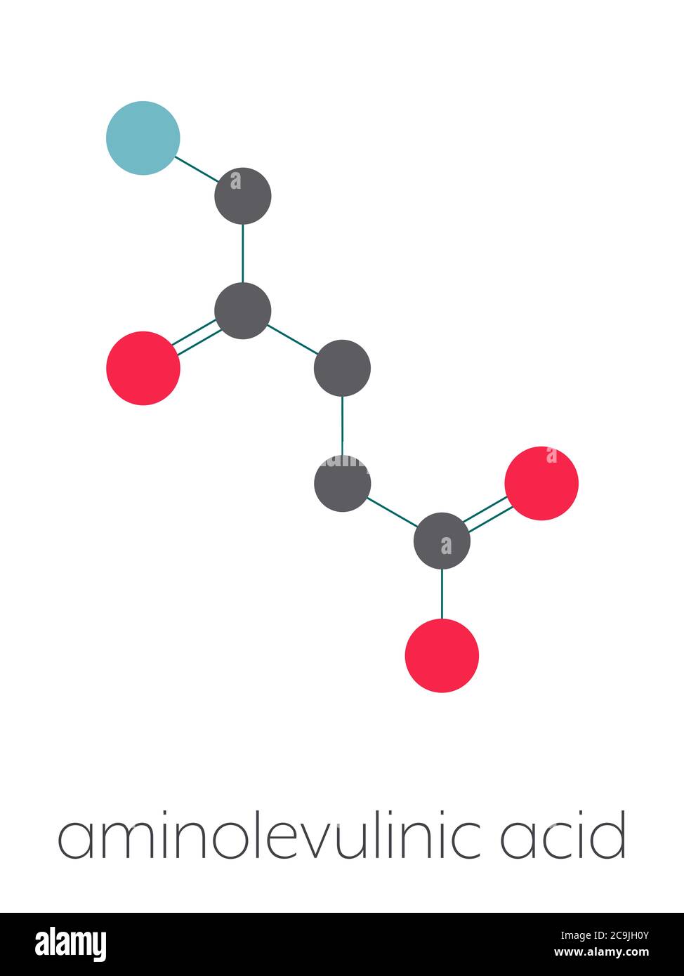 d-aminolevulinic acid (ALA) drug molecule. Used in diagnosis and ...