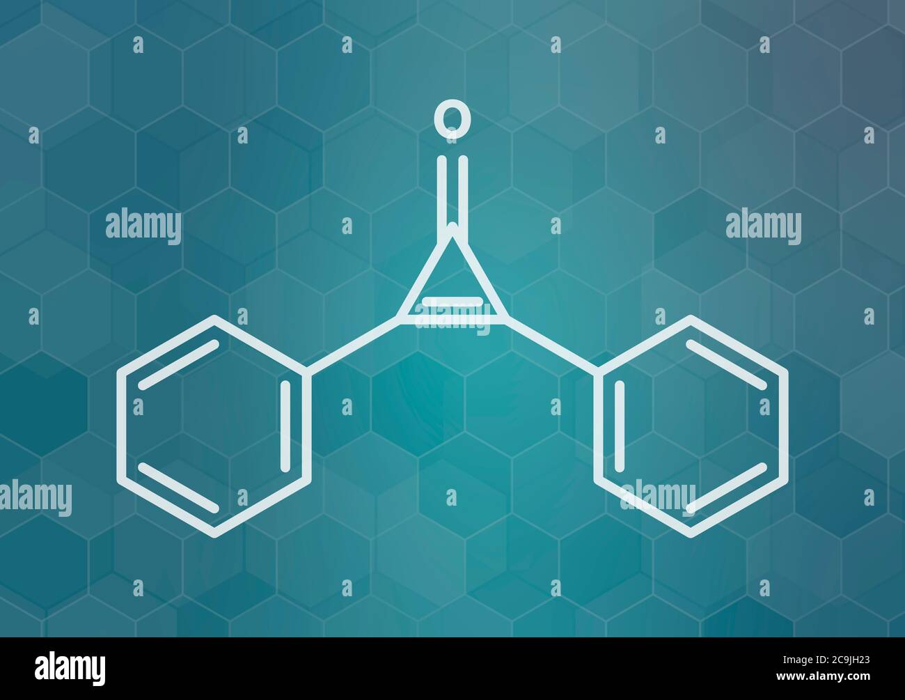 Diphencyprone (diphenylcyclopropenone) alopecia treatment drug molecule ...