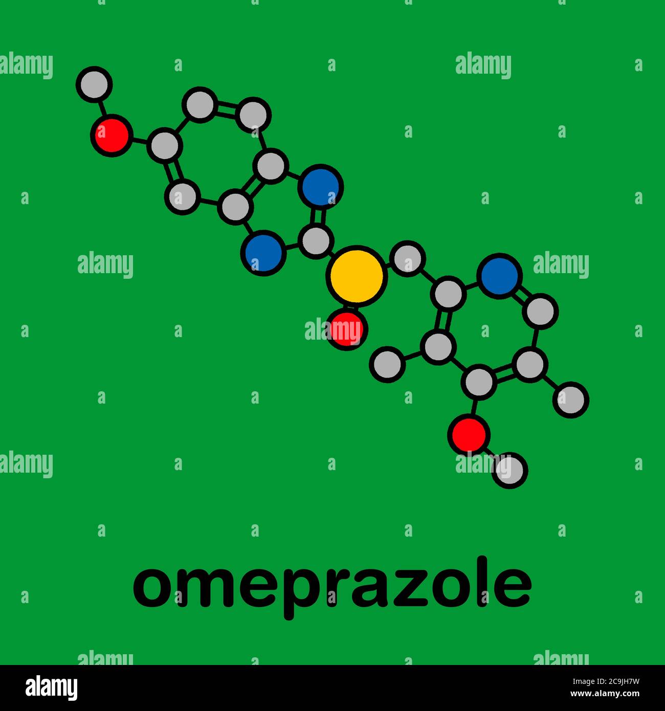 Omeprazole dyspepsia and peptic ulcer disease drug (proton pump ...