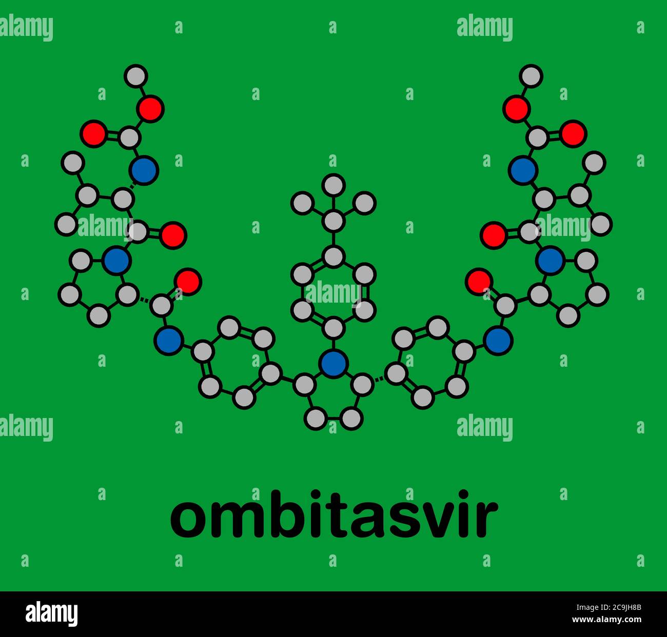 Ombitasvir hepatitis C virus (HCV) drug molecule. Inhibitor of ...
