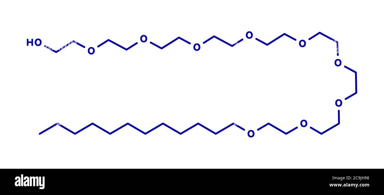 Polidocanol sclerosant drug molecule. Used in treatment of varicose ...