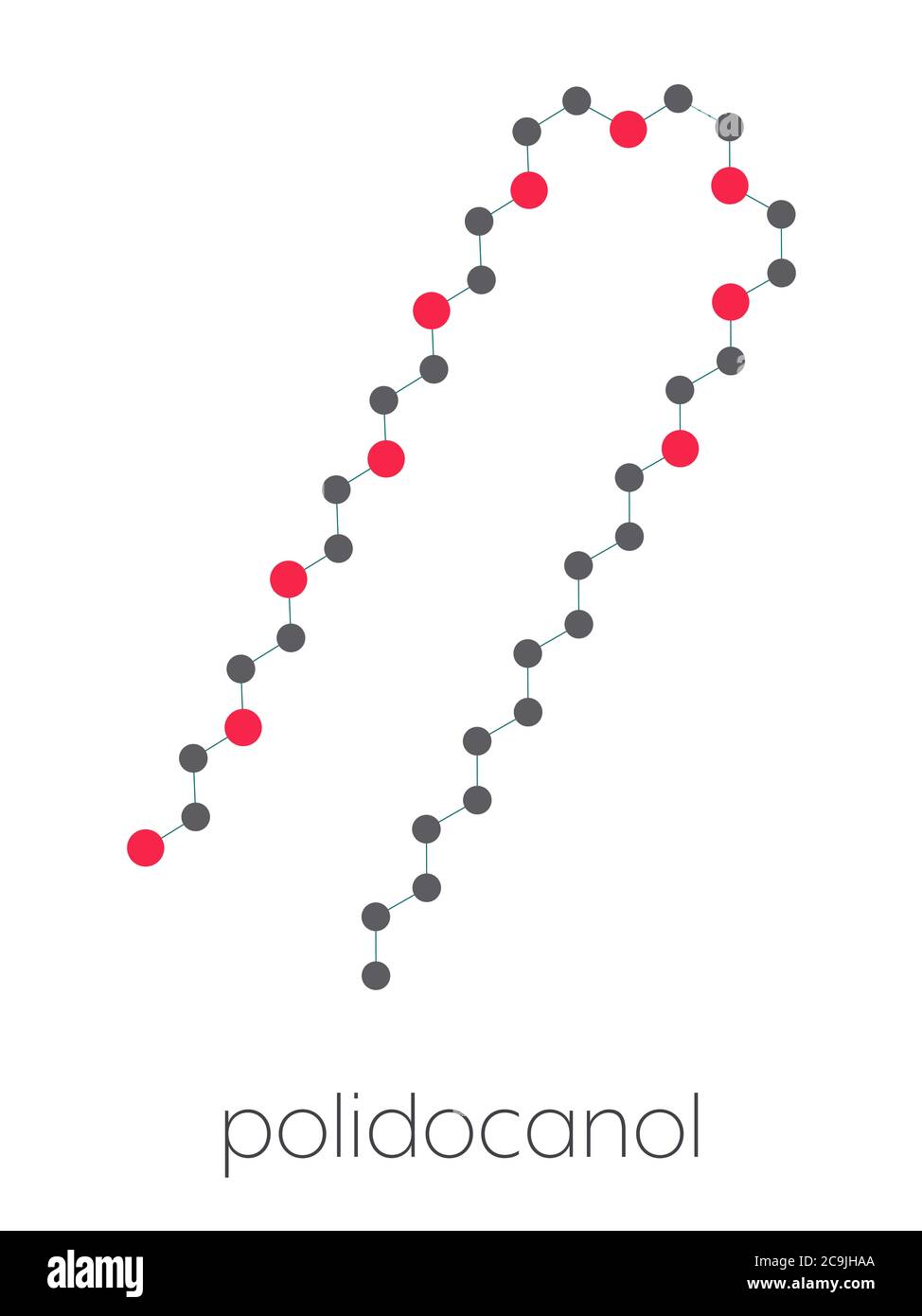 Polidocanol sclerosant drug molecule. Used in treatment of varicose ...