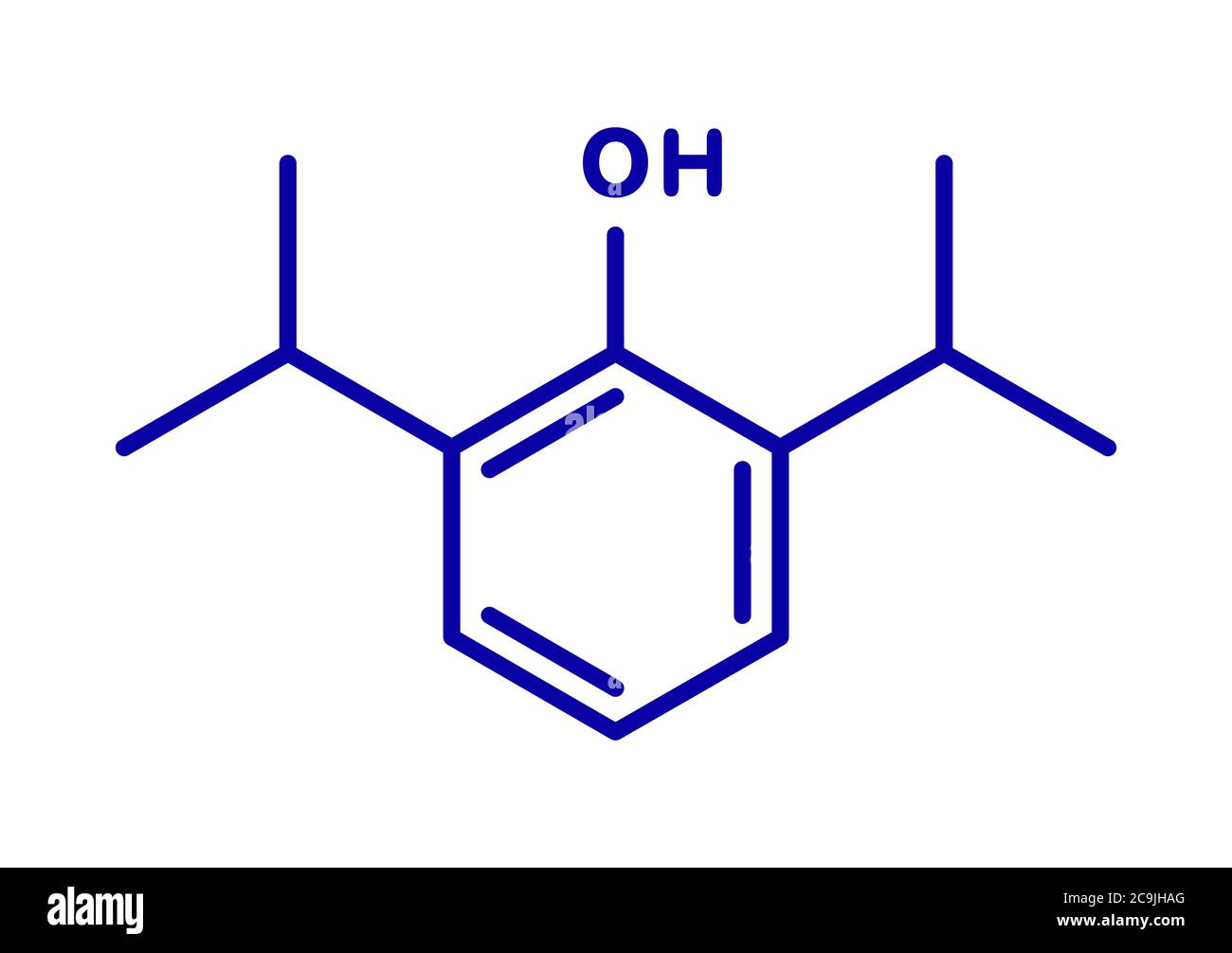 Propofol anesthetic drug chemical structure hi-res stock photography ...