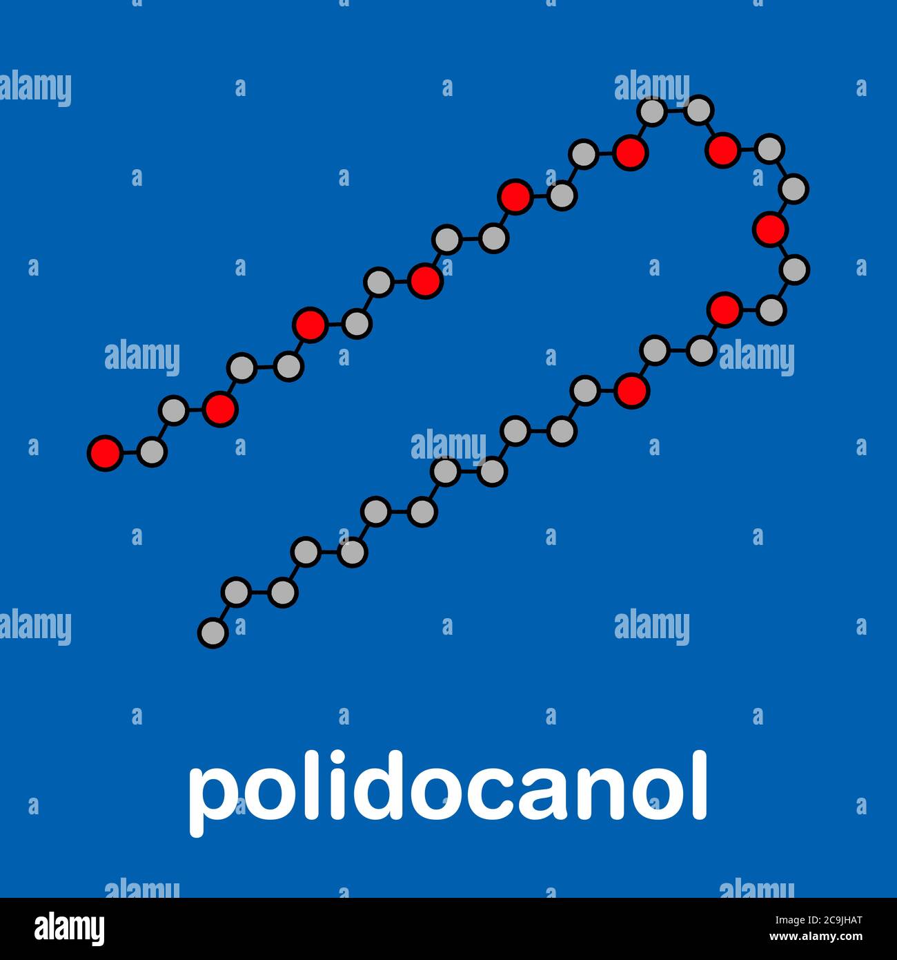 Polidocanol sclerosant drug molecule. Used in treatment of varicose ...