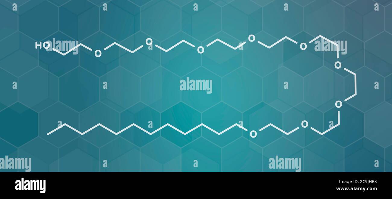 Polidocanol sclerosant drug molecule. Used in treatment of varicose ...