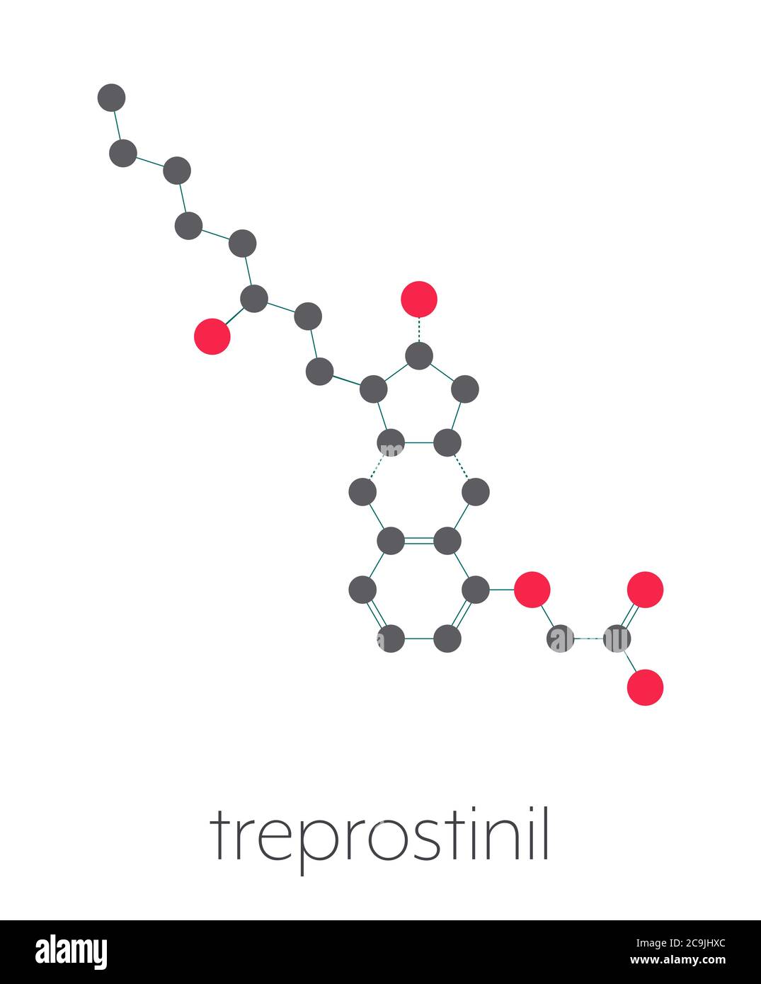 Treprostinil pulmonary arterial hypertension drug molecule. Synthetic ...