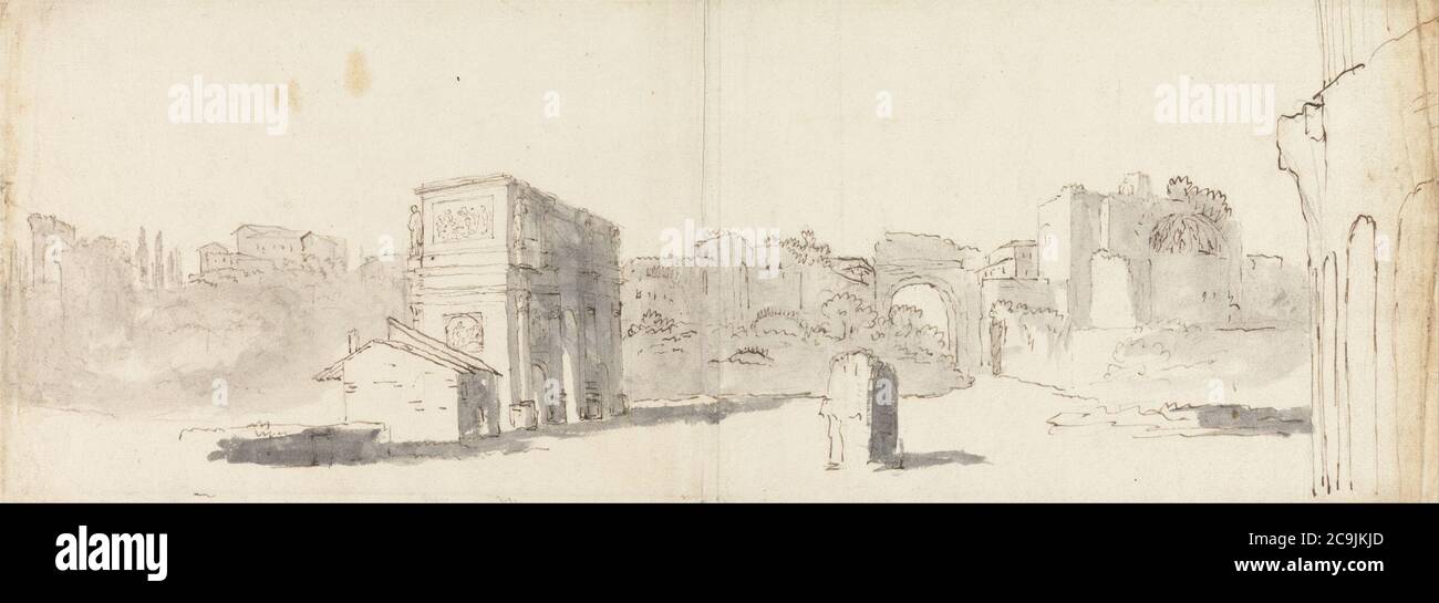 James Barry - Rome, A View of the Arch of Constantine with Other Ruins ...