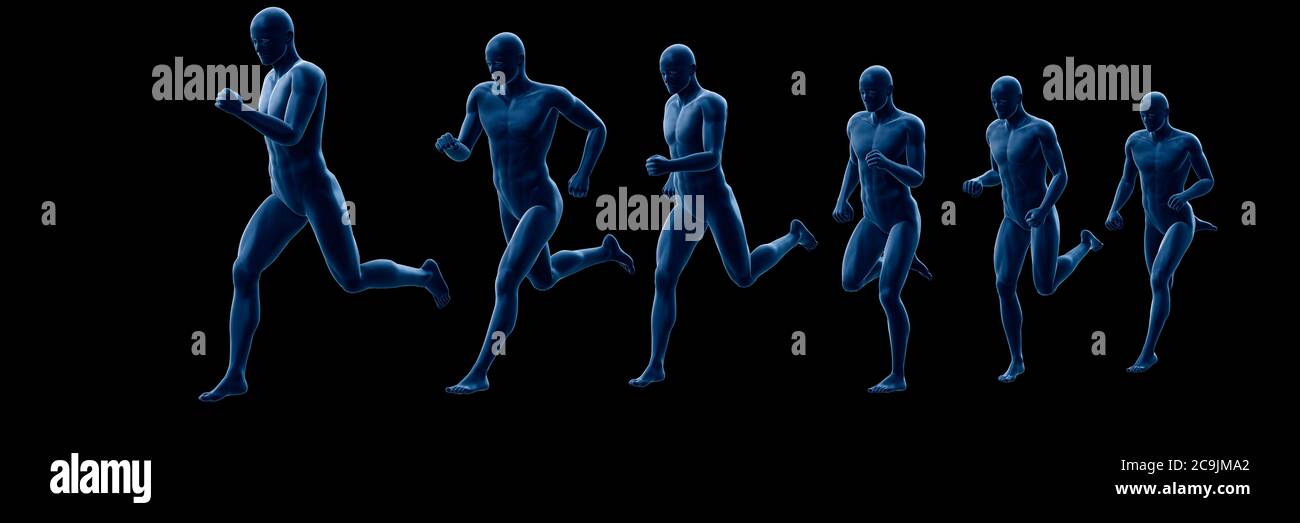Man running, computer illustration Stock Photo - Alamy