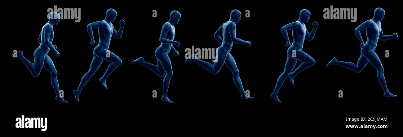 Man running, computer illustration Stock Photo - Alamy