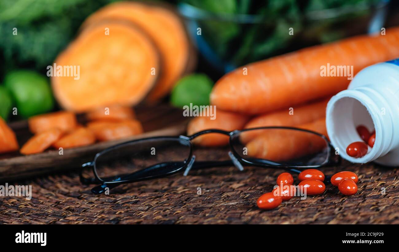 Lutein supplements and vegetables. Lutein is yellow pigment. It occurs ...