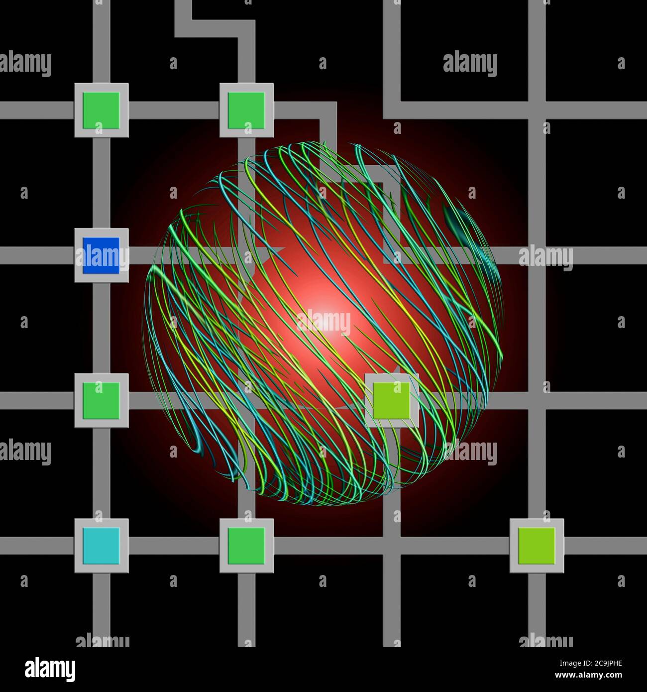 Quantum data, illustration Stock Photo - Alamy