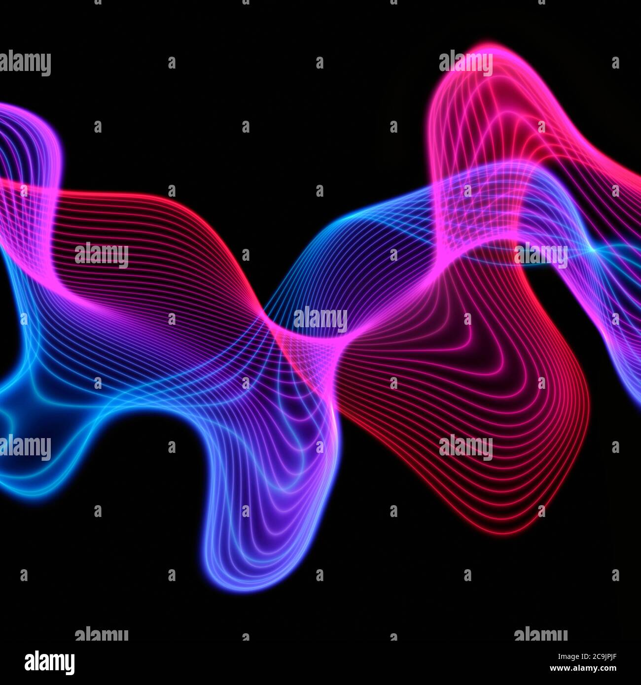 Illuminated pink and blue lights, illustration Stock Photo - Alamy