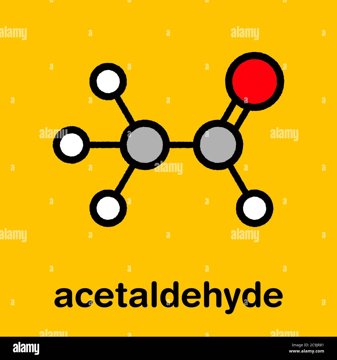 Acetaldehyde Ethanal Molecule Chemical Structure Acetaldehyde Is A