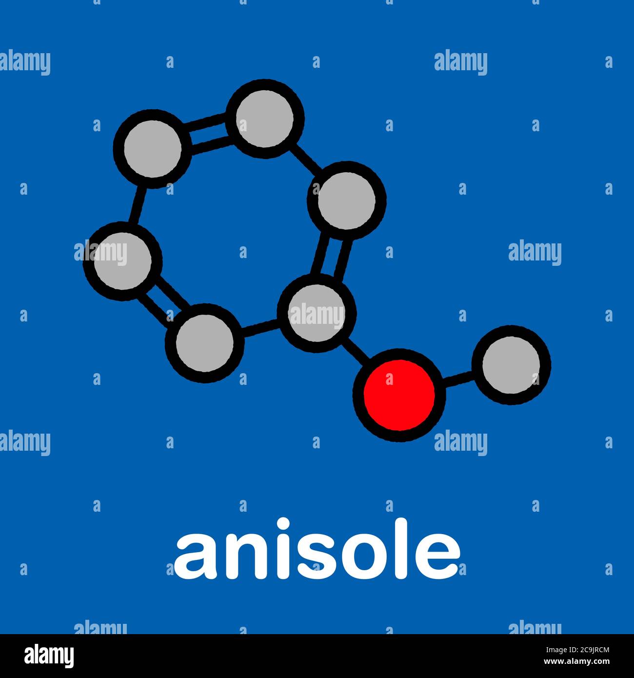 Anisole chemical molecule. Used in fragrances and as chemical precursor ...