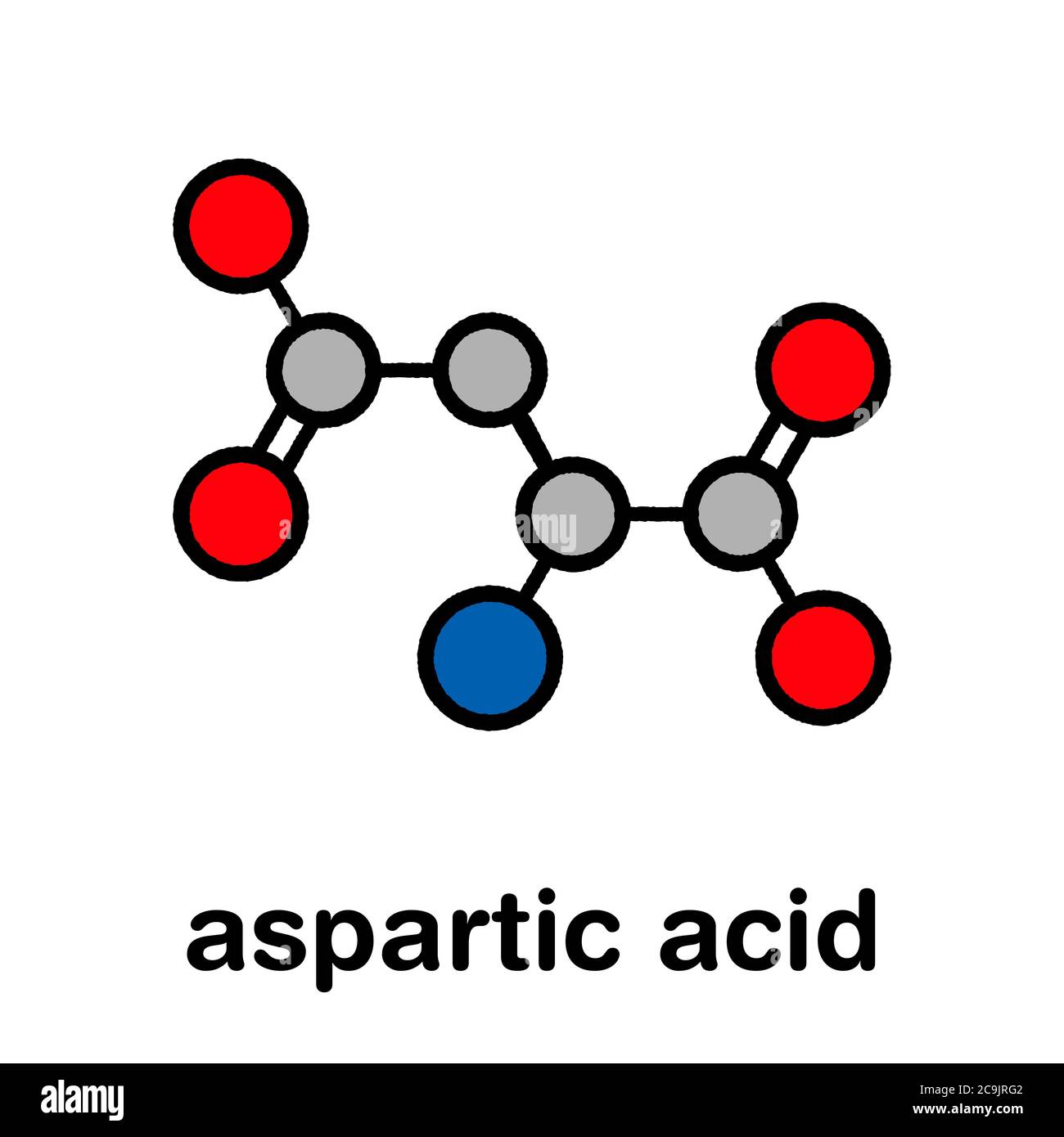 Aspartic acid (L-aspartic acid, Asp, D) amino acid molecule. Stylized ... Aspartic acid (L-aspartic acid, Asp, D) amino acid molecule. Stylized ...