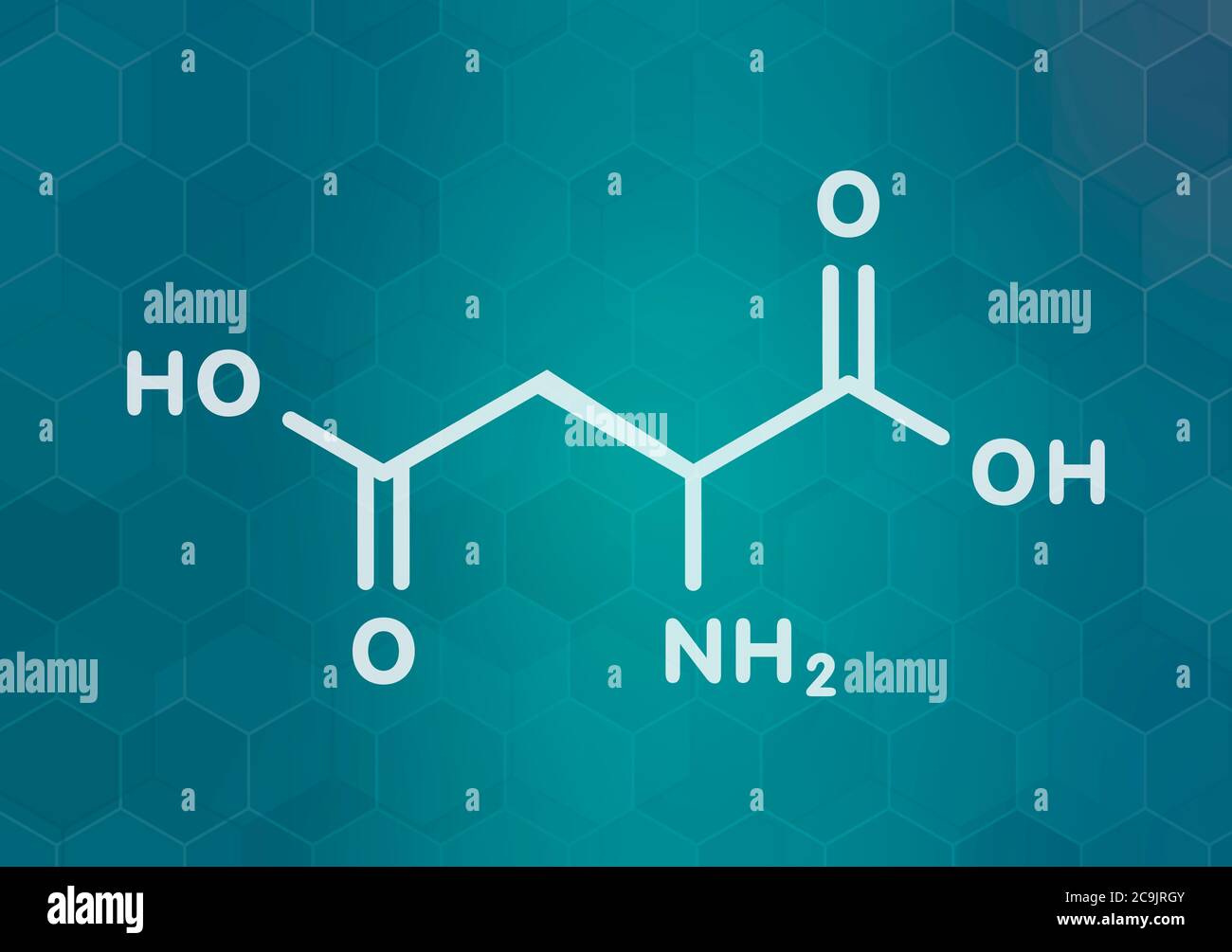 Aspartic acid (L-aspartic acid, Asp, D) amino acid molecule. White ...