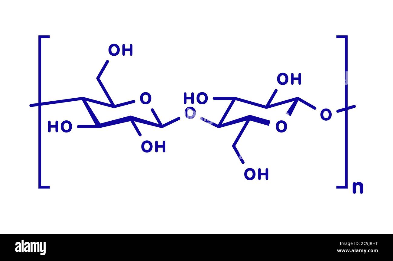 Cellulose Chemical Structure Main Component Of Cotton Fiber Wood 