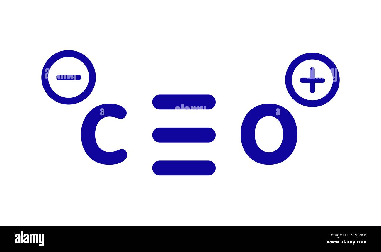 Carbon monoxide (CO) toxic gas molecule. Carbon monoxide poisoning ...