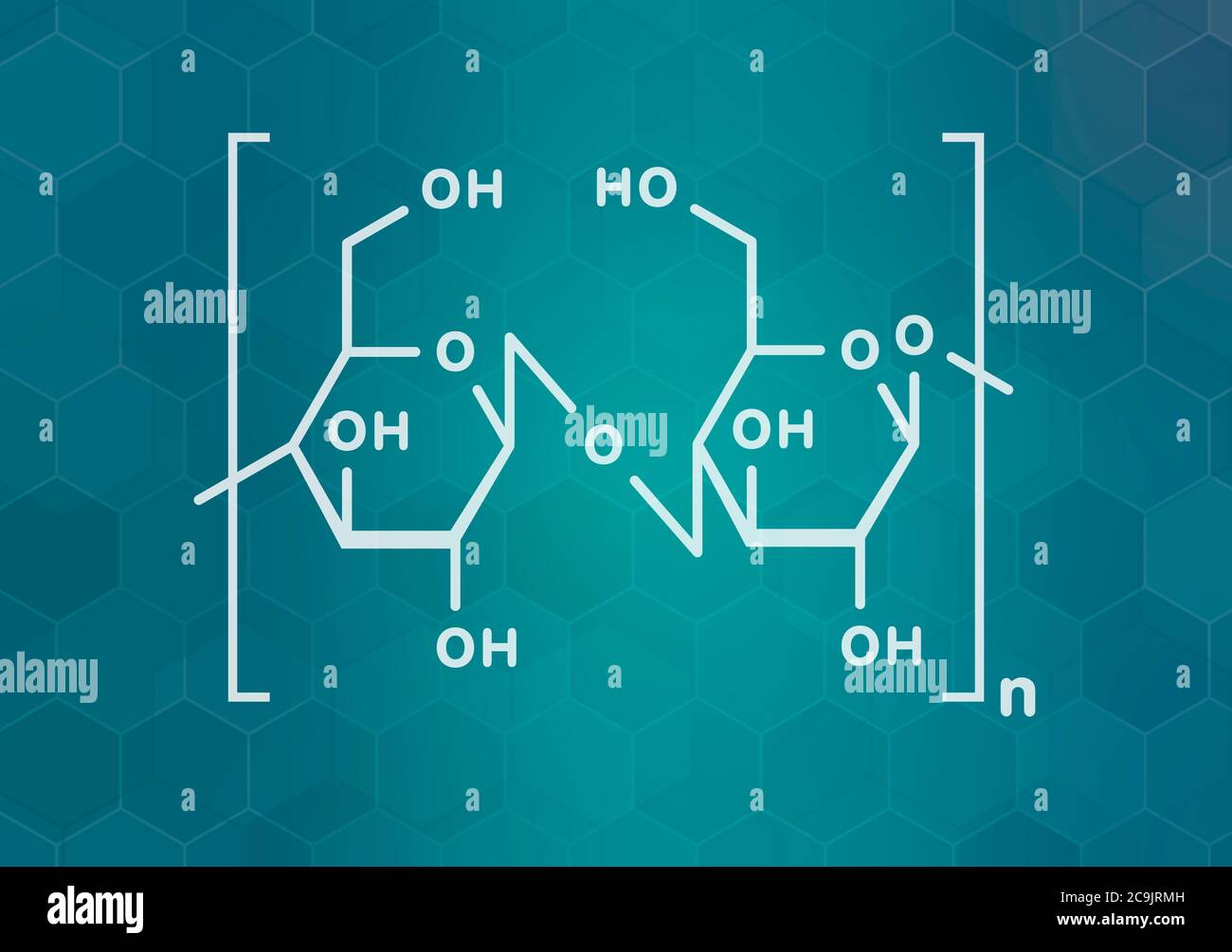 Cellulose Chemical Structure Main Component Of Cotton Fiber Wood 