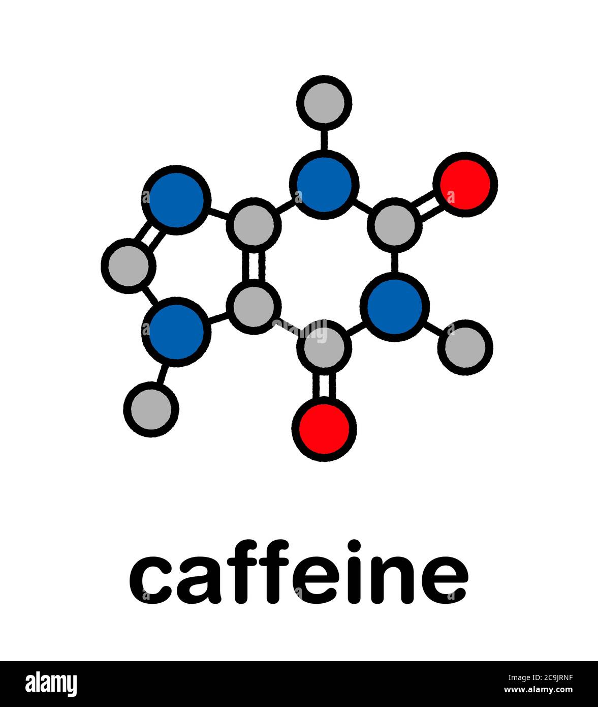 Caffeine molecular model Cut Out Stock Images & Pictures - Alamy
