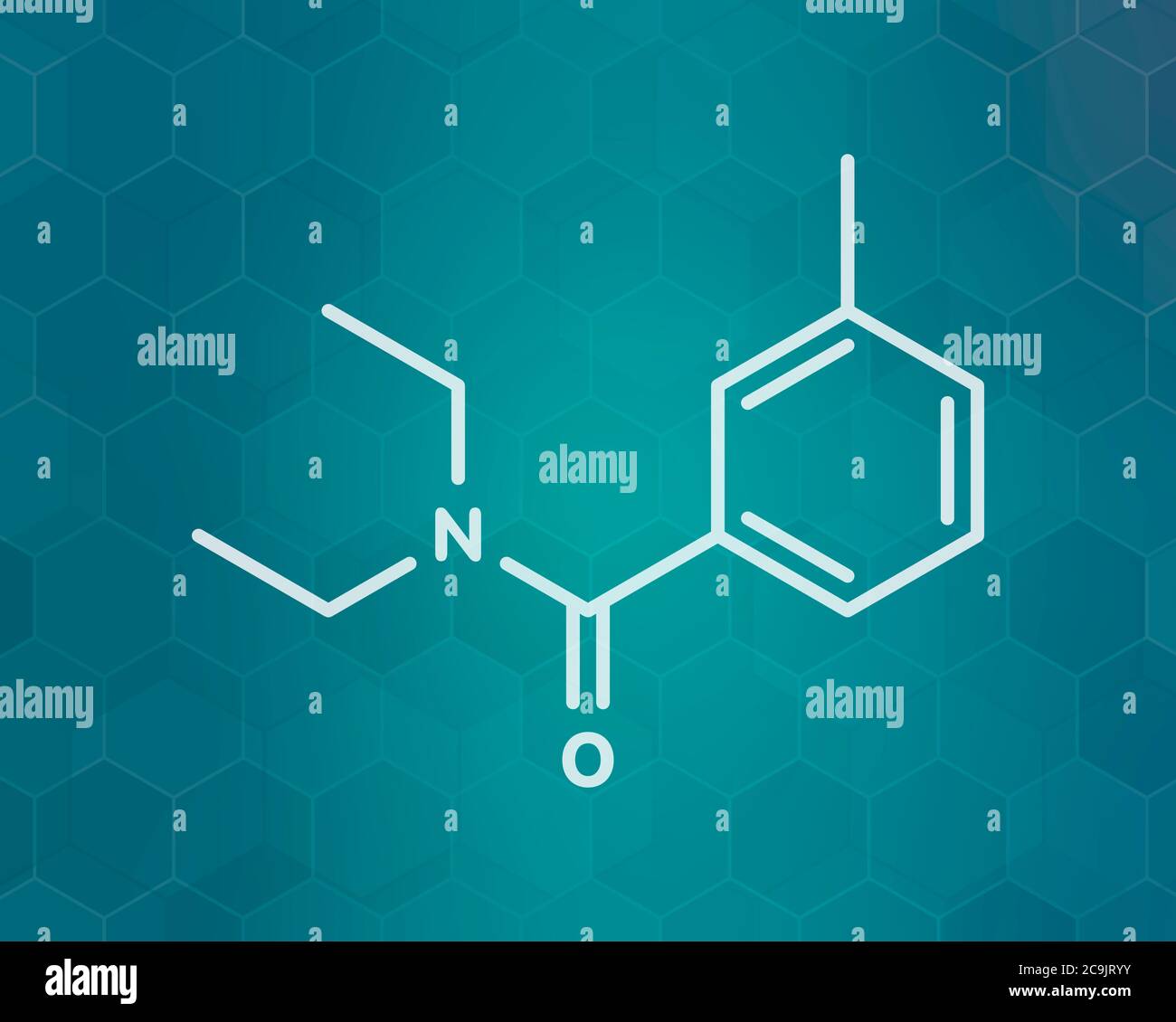 DEET (diethyltoluamide, N,N-Diethyl-meta-toluamide) insect repellent ...