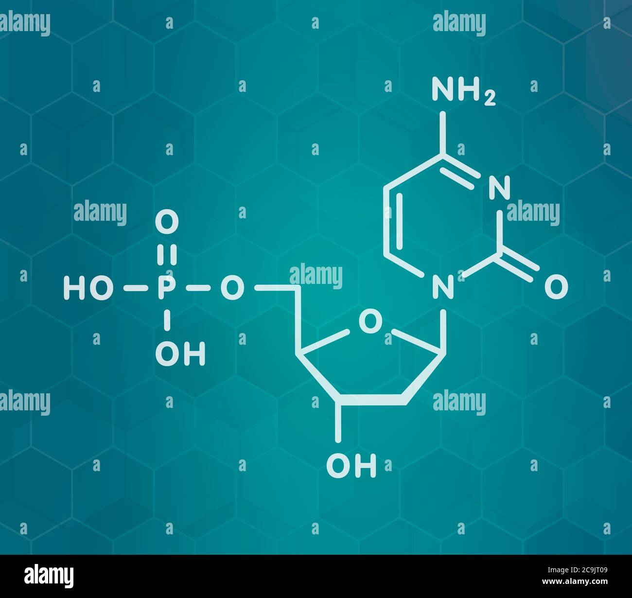 Deoxycytidine monophosphate (dCMP) nucleotide molecule. DNA building ...