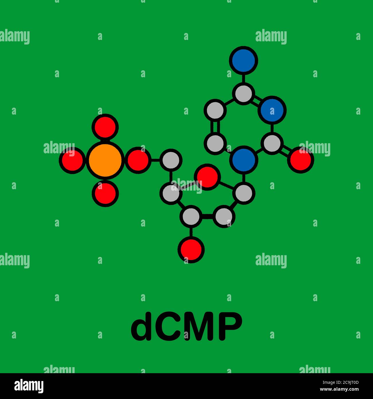 Deoxycytidine monophosphate (dCMP) nucleotide molecule. DNA building ...
