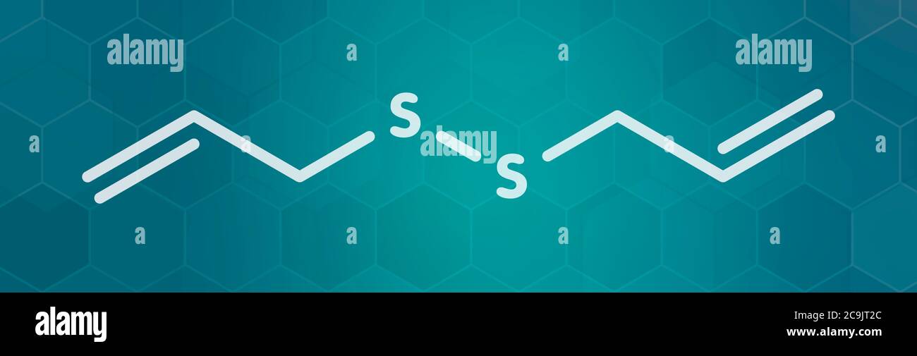Diallyl disulfide garlic molecule. One of the compounds responsible for ...