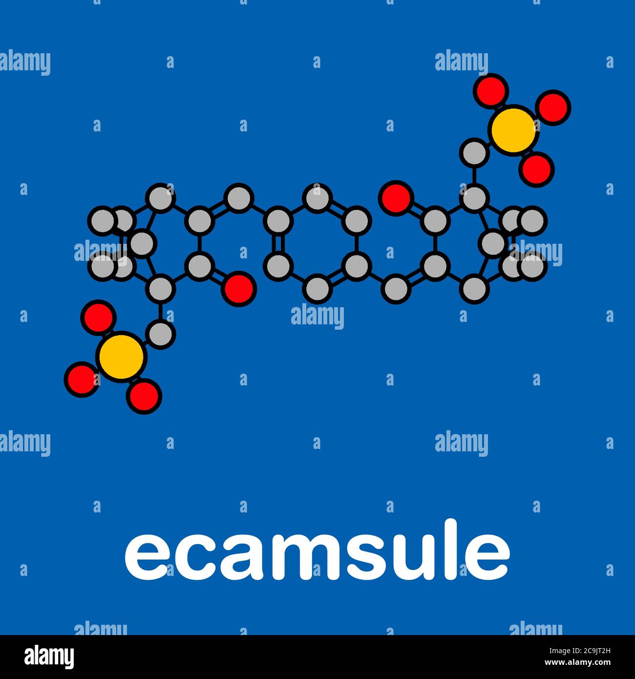 Ecamsule sunscreen molecule (UV filter). Stylized skeletal formula ...