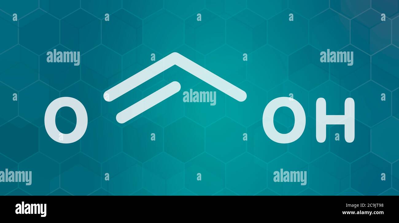 Formic acid molecule. Present in ant venom and in stinging nettle ...
