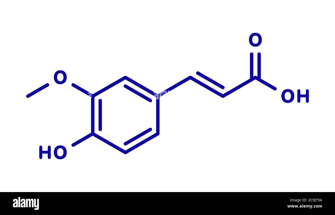 Ferulic acid herbal antioxidant molecule hi-res stock photography and ...