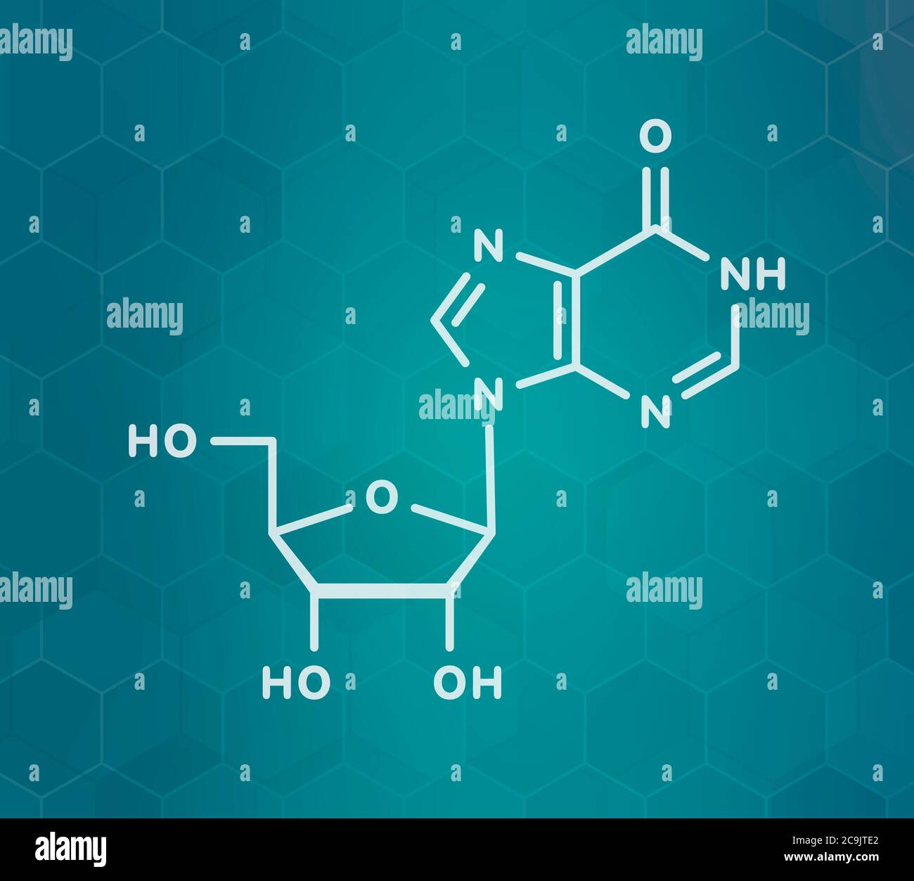Inosine nucleoside molecule. Found in tRNA. Used as fitness nutritional ...