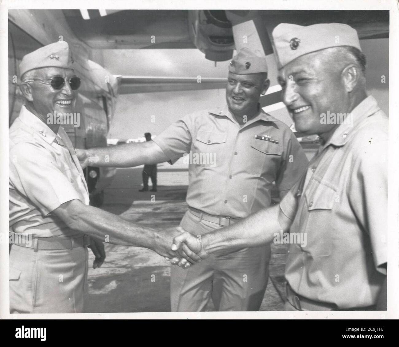 James M. Masters, Henry W. Buse Jr. and John H. Masters during change ...